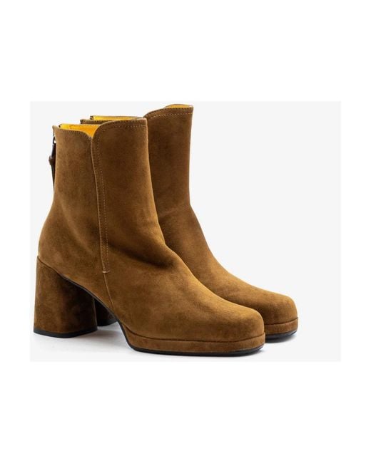 Mara Bini Heeled Boots de mujer de color marrón
