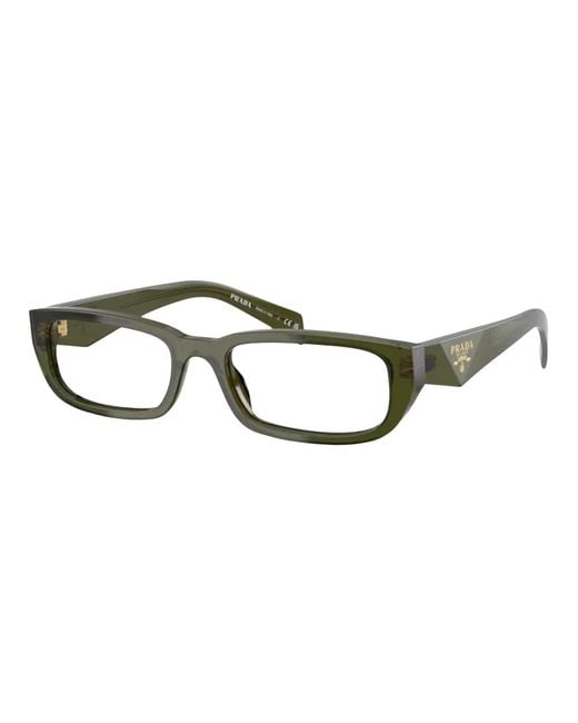 Prada Glasses in Green | Lyst UK