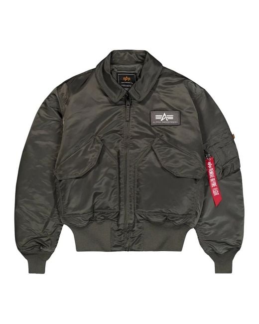Alpha Industries Bomber Jackets in Grey for Men | Lyst UK