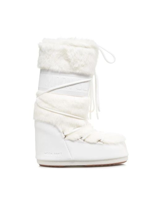 Moon Boot Winter Boots in White | Lyst