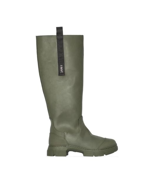Ganni Rain Boots in Green | Lyst