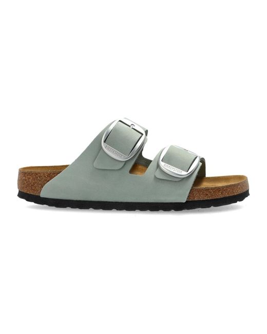 Birkenstock Sliders in Green | Lyst