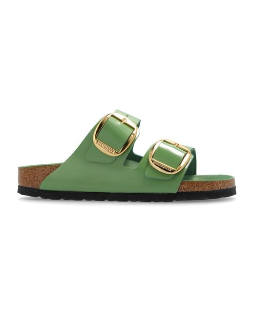 Birkenstock Sliders in Green | Lyst