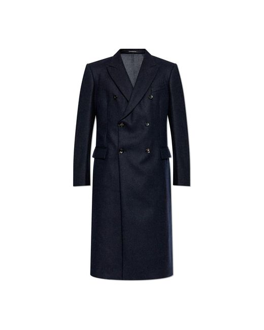 Coats double breasted coats Emporio Armani pour homme en coloris Bleu Lyst