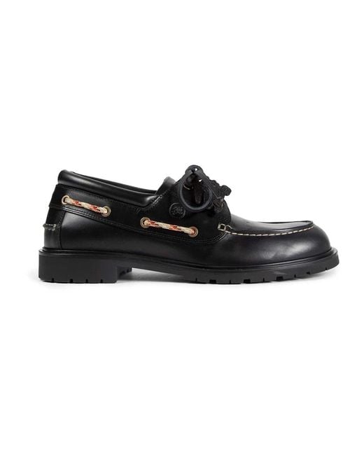 Burberry Boat Shoes in Black for Men | Lyst UK