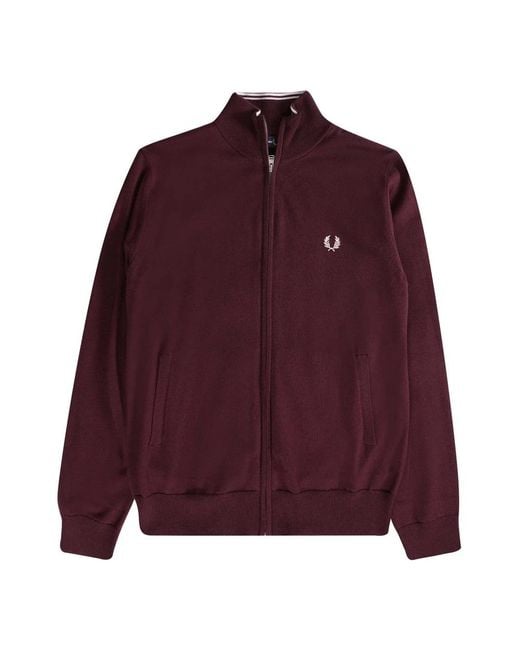 Fred Perry Authentic Classic Zip Through Cardigan in Purple for Men | Lyst