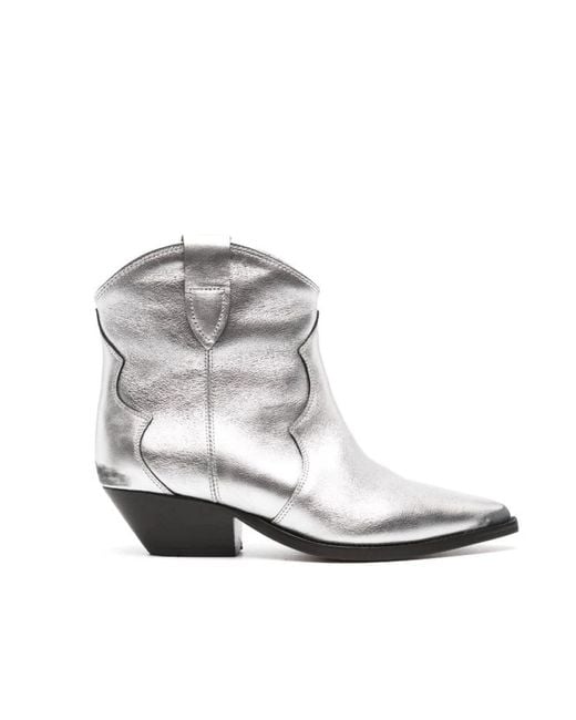 Isabel Marant Cowboy Boots in Grey | Lyst UK