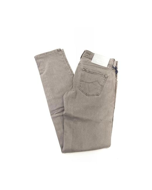 Jacob Cohen Straight Fit Jeans in Grey | Lyst UK