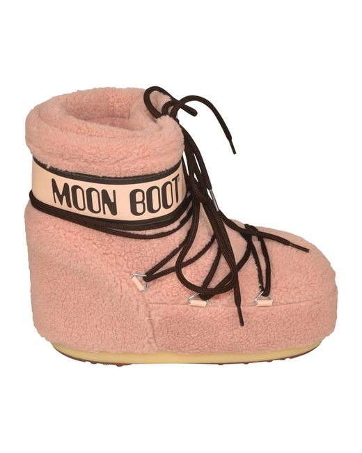 Moon Boot Winter Boots in Pink | Lyst UK