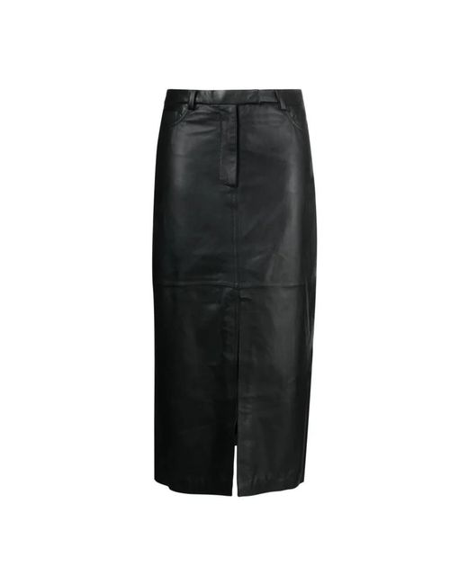 Studio AR by ARMA Leather Skirts in Black | Lyst