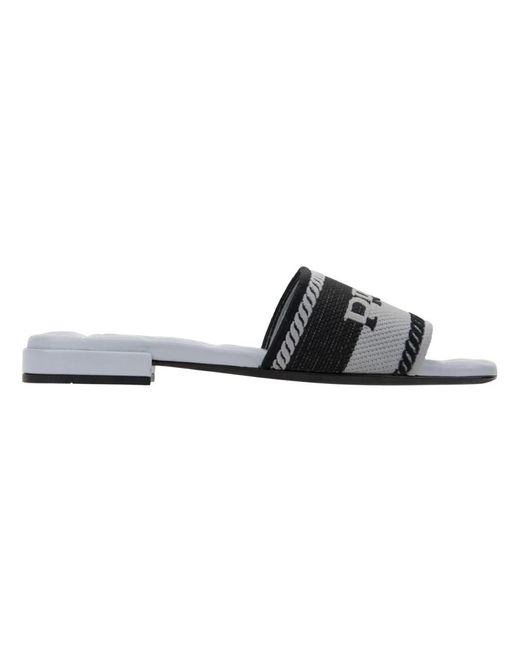 Prada Sliders in Black | Lyst