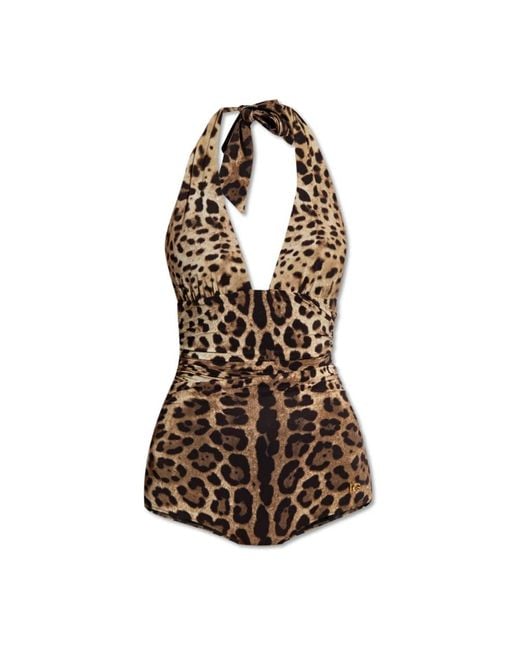 Dolce & Gabbana One-Piece in Brown | Lyst UK