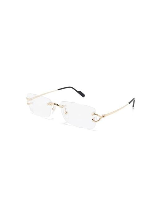 Cartier Glasses in Metallic for Men | Lyst