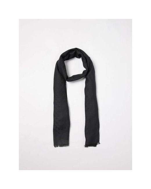 Emporio Armani Winter Scarves in Black for Men | Lyst UK