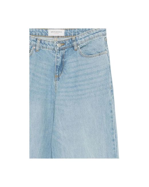 Ermanno Scervino Wide Jeans in Blue | Lyst UK