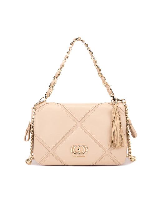La Carrie Shoulder Bags in Natural | Lyst