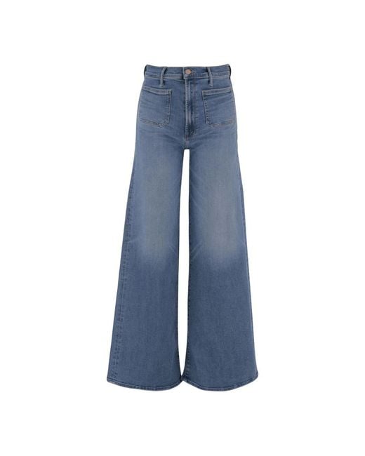 Mother Wide Jeans in Blue | Lyst UK