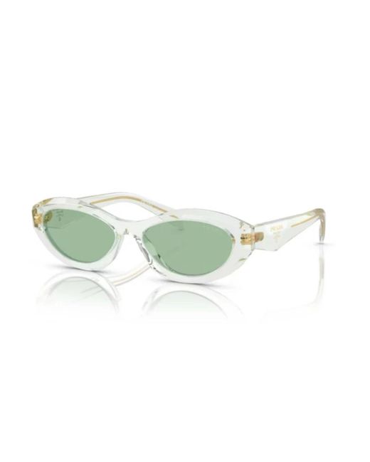 Prada Sunglasses in Green | Lyst UK