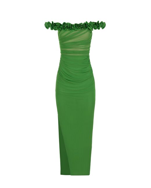 Millà Artful Off The Shoulder Evening Dress In Green Lyst