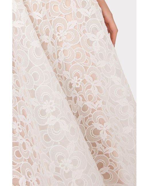 MILLY Petunia Lace Gown in White | Lyst