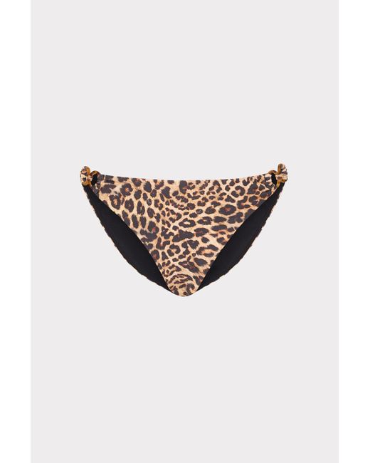 MILLY Niki Leopard O-ring Bikini Bottom | Lyst