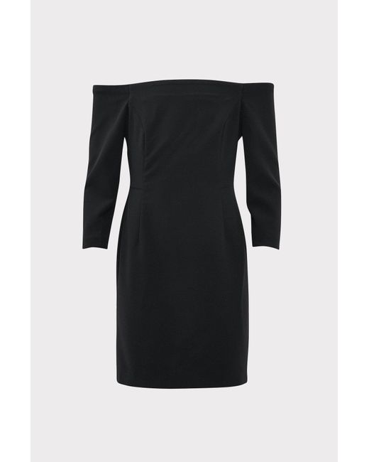 Milly Synthetic Minis Cady Kimberly Dress In Black Lyst