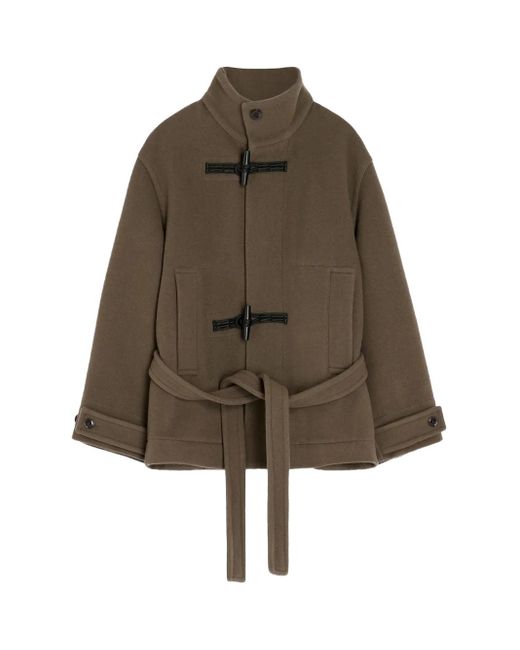 Lemaire Short Duffle Coat Dark Squirrel in Brown | Lyst UK