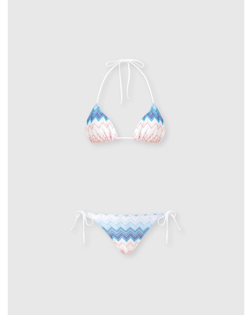 Missoni Triangle Bikini in Blue | Lyst