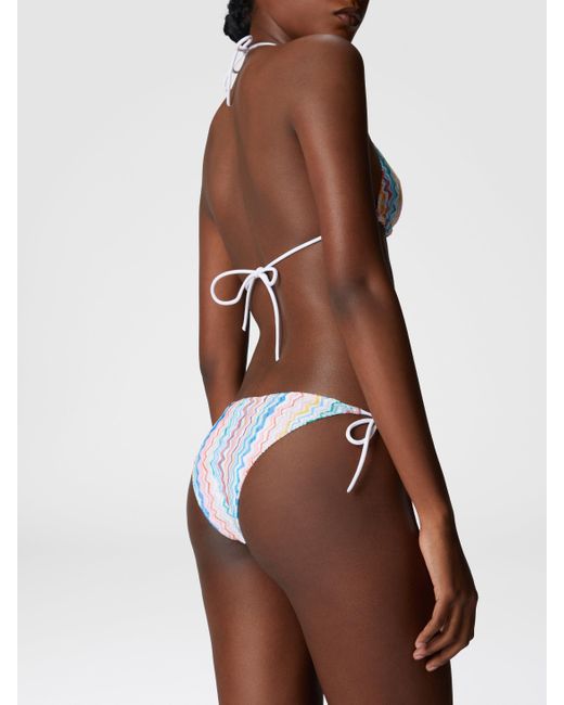 Missoni Classic Bikini With Zig Zag Pattern in White | Lyst