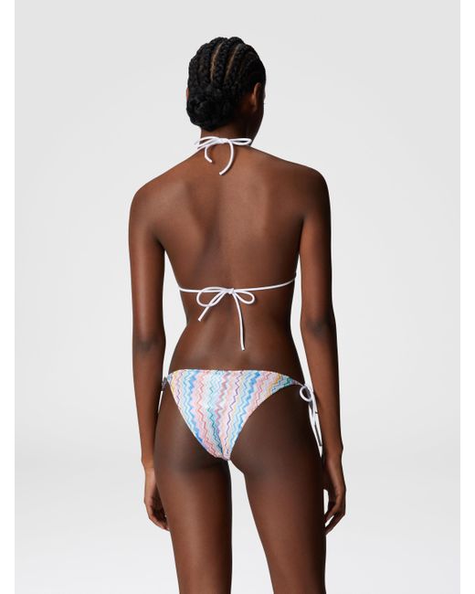 Missoni Classic Bikini With Zig Zag Pattern in White | Lyst UK
