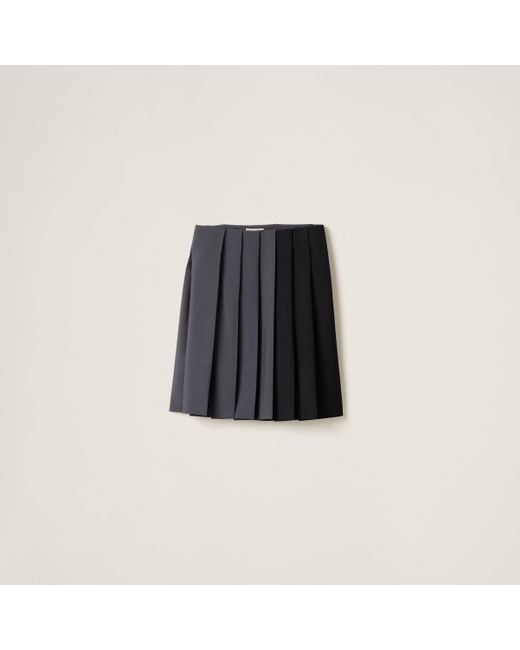 Miu Miu Kid Mohair Skirt in Black | Lyst