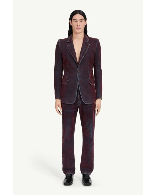 MM6 by Maison Margiela Flocked Denim Suit Jacket in Purple for Men ...