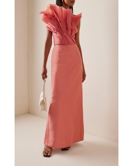 Aje. Flame Sculpted Crop Top in Pink | Lyst