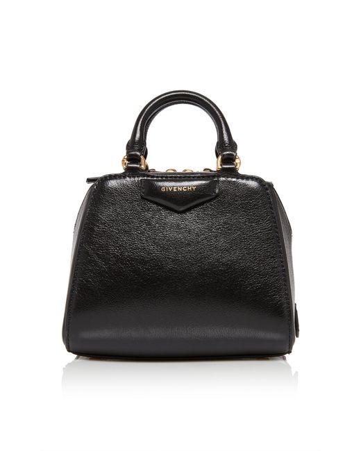 Givenchy Mini Antigona Cube Leather Top Handle Bag in Black | Lyst