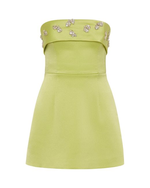 Rachel Gilbert Laira Embellished Mini Dress in Yellow | Lyst UK