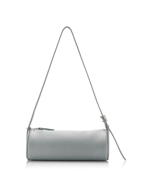 Proenza Schouler Silo Satin-Leather Shoulder Bag in White | Lyst