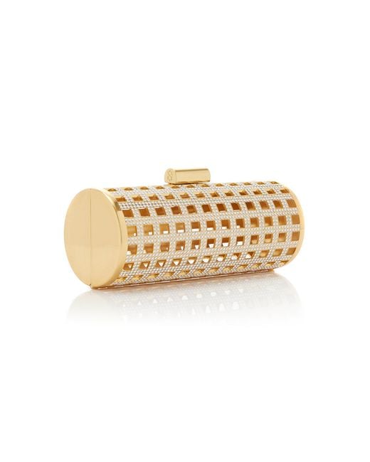 Jonathan Simkhai Aviary Crystal-embellished Gold-tone Cage Clutch in ...