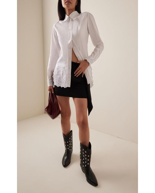 Frēda Salvador Loretta Studded Leather Western Boots in Black | Lyst