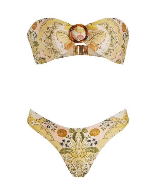 Zimmermann Laurel Bamboo Ring Bikini In White Lyst