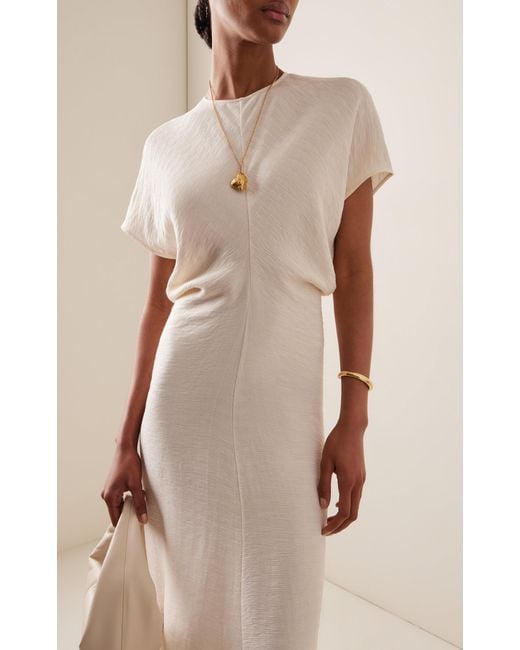 Totême Slouch-waist Maxi Dress in White | Lyst