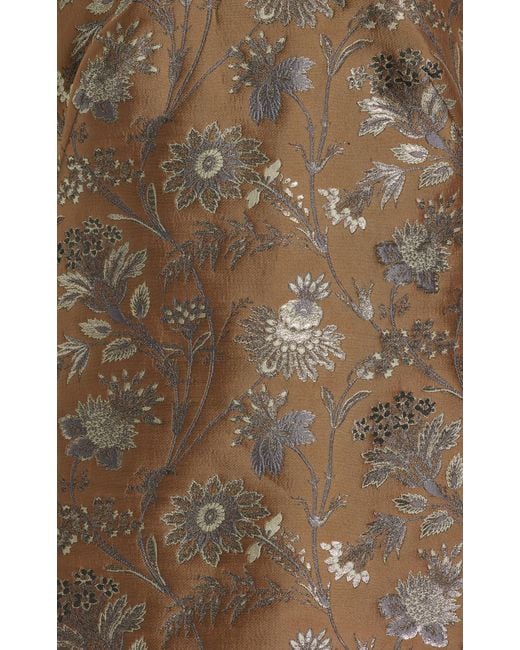 Cara Cara Tay Feather-trimmed Jacquard Mini Dress in Natural | Lyst UK