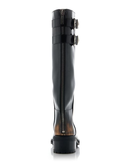 Jimmy Choo Brooklyn Leather Knee Boots in Black | Lyst
