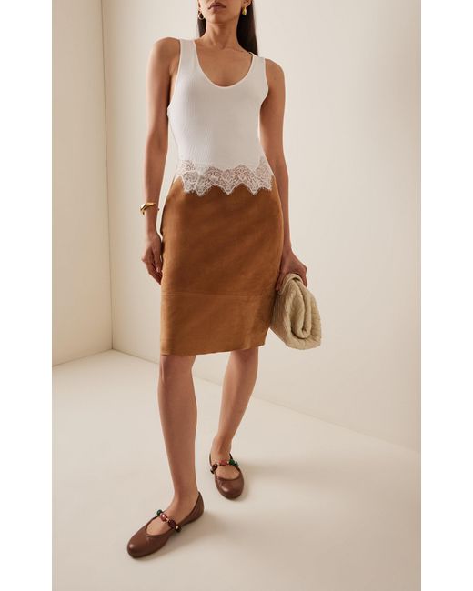 Gianvito Rossi Shanti Leather Mary Jane Flats in Brown | Lyst