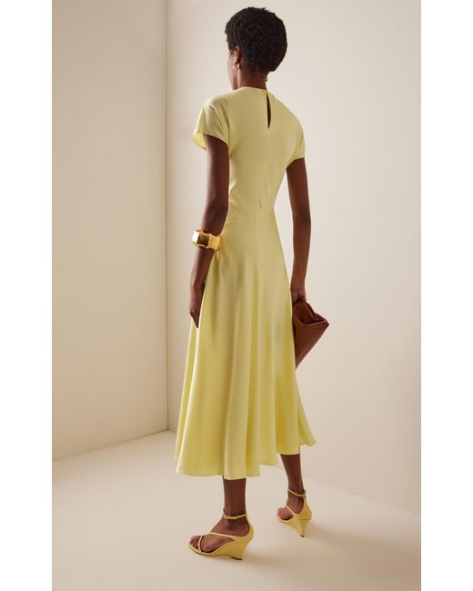 ROKSANDA Adriana Washed Silk Satin Dress in Yellow | Lyst