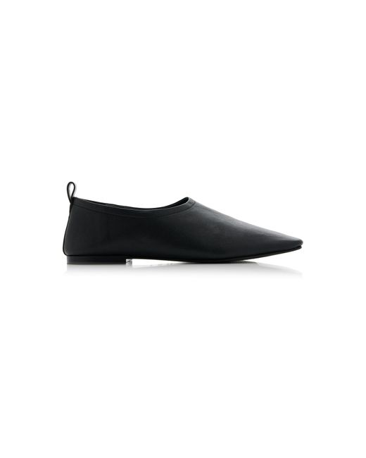 A.Emery Pia Leather Flats in Black | Lyst