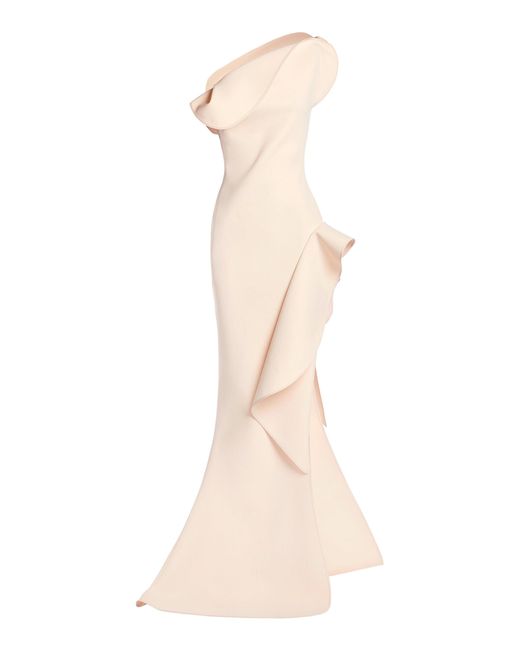 Maticevski Provenance Sculpted Crepe Gown in Natural | Lyst
