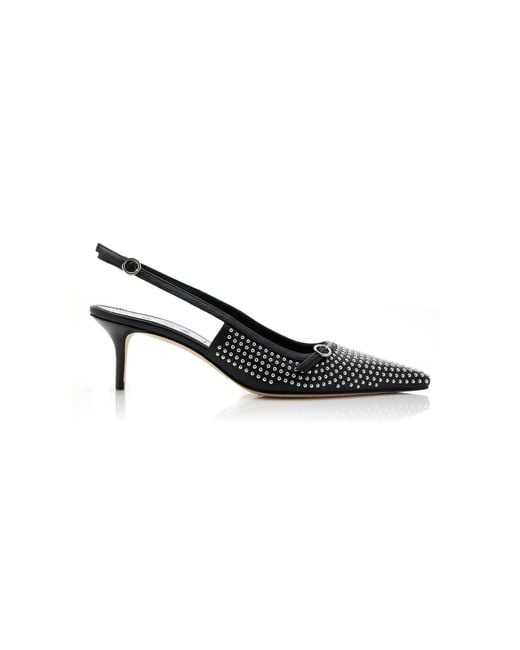 Aeyde Saba Studded Leather Slingback Pumps in Black | Lyst