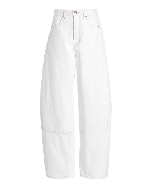 RÙADH Exclusive The Rhode Rigid High-Rise Curved Jeans in White | Lyst