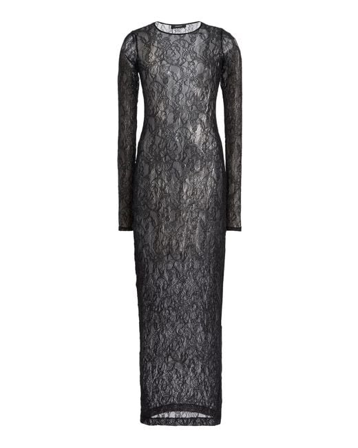 Wardrobe NYC Lace Dress Midi in Black | Lyst UK