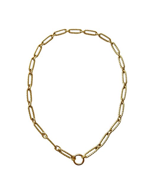 Haute Victoire 18K Twisted Chain Necklace in Metallic | Lyst UK
